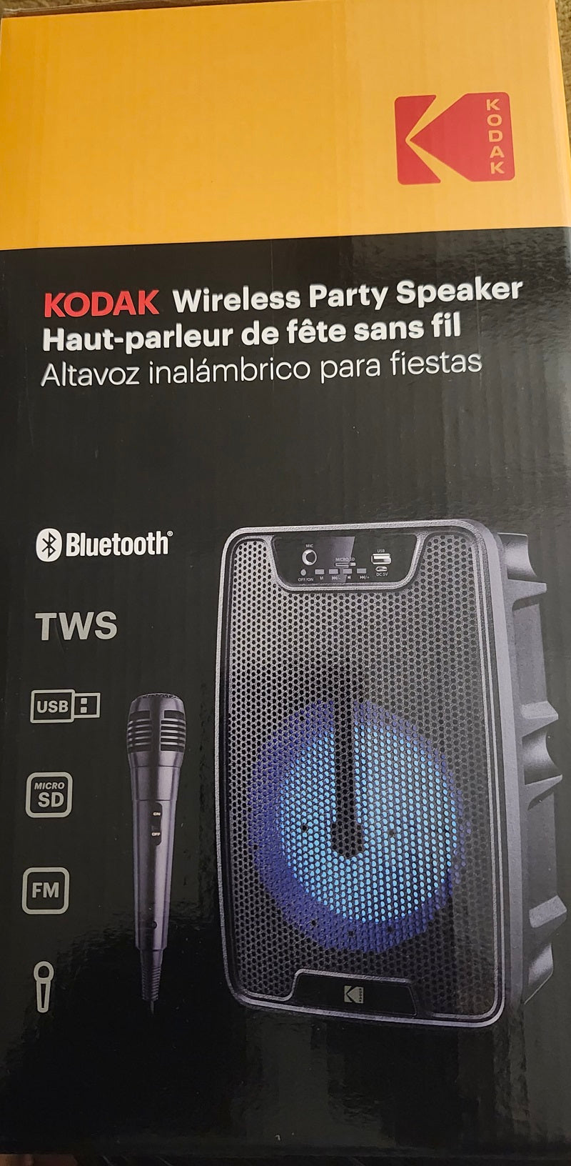 Kodak Wireless Bluetooth Party Speaker – Prosonic Canada inc.