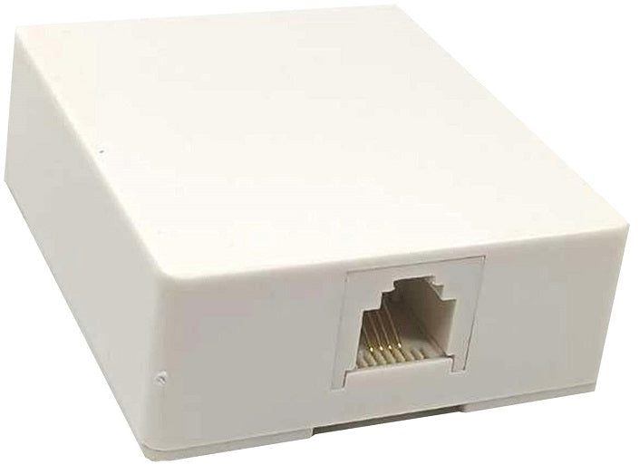 6P4C Telephone RJ11 Surface Mount Jack US Junction Box (White ...
