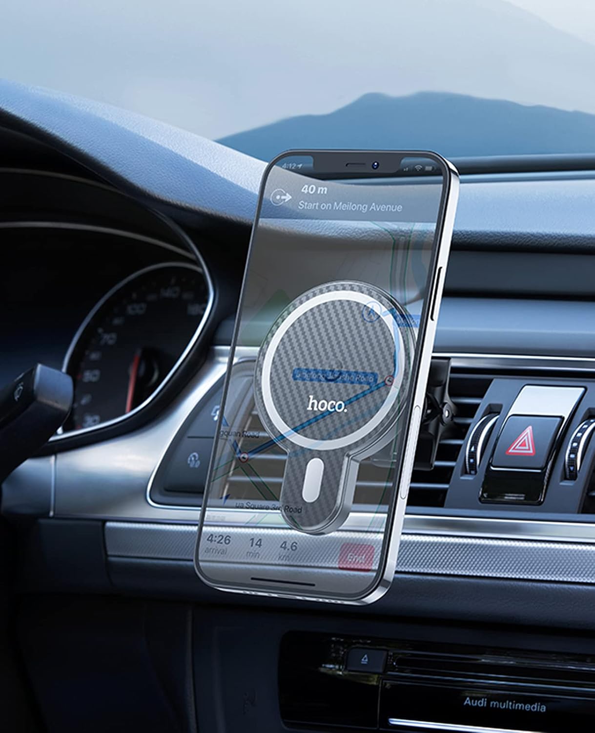 Hoco CA85 Ultra Fast Magnetic Wireless Charging Car Holder – Prosonic Canada inc.