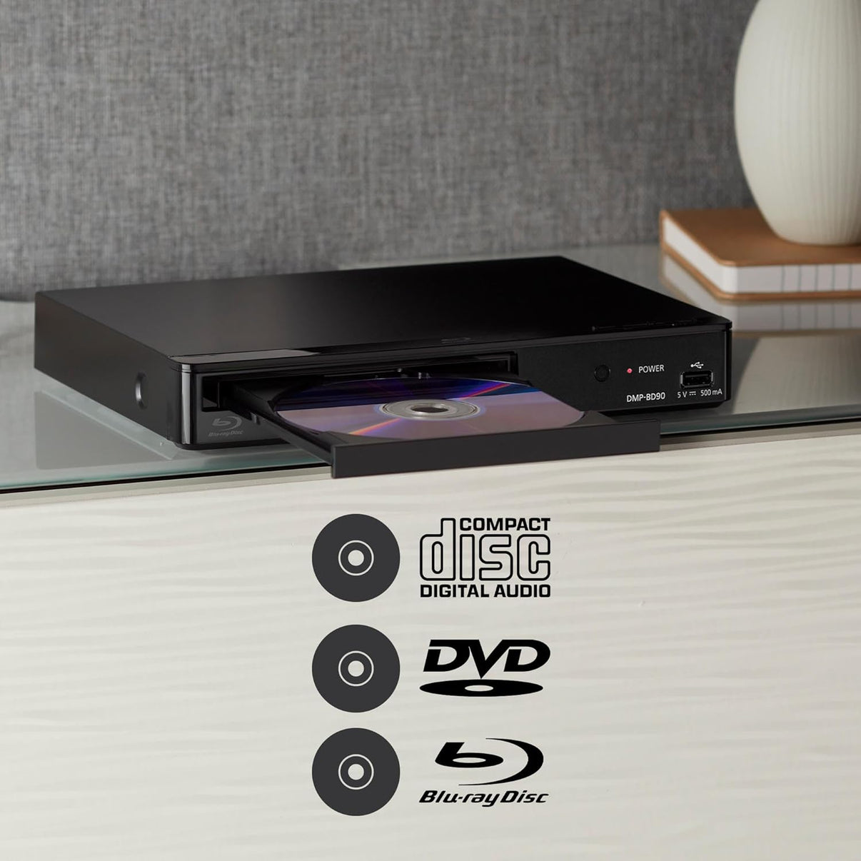 Panasonic Blu Ray DVD Player with Full HD Picture Quality and Hi-Res D ...