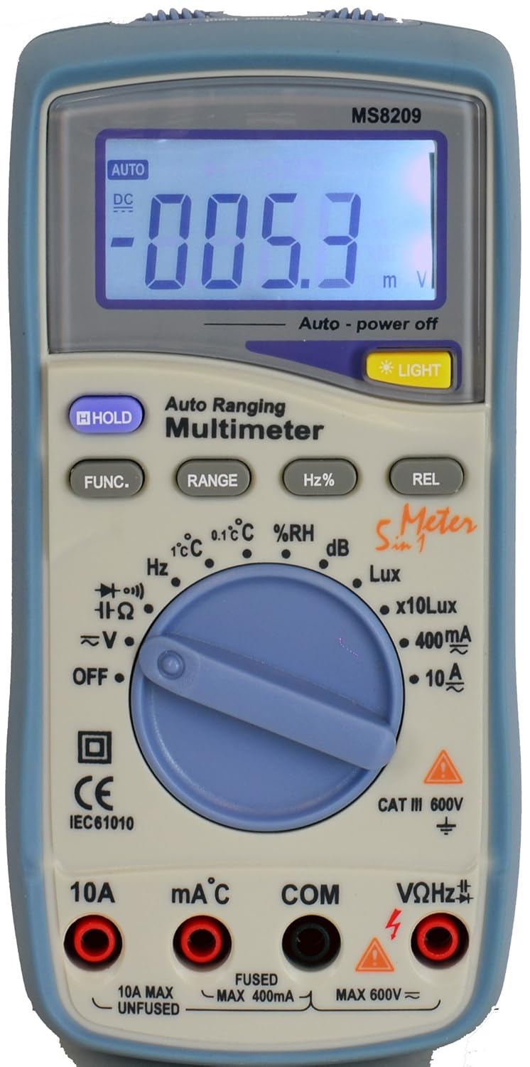 Sinometer 5-in-1 multimeter Lux, Sound Level, Humidity, Temperature, M ...